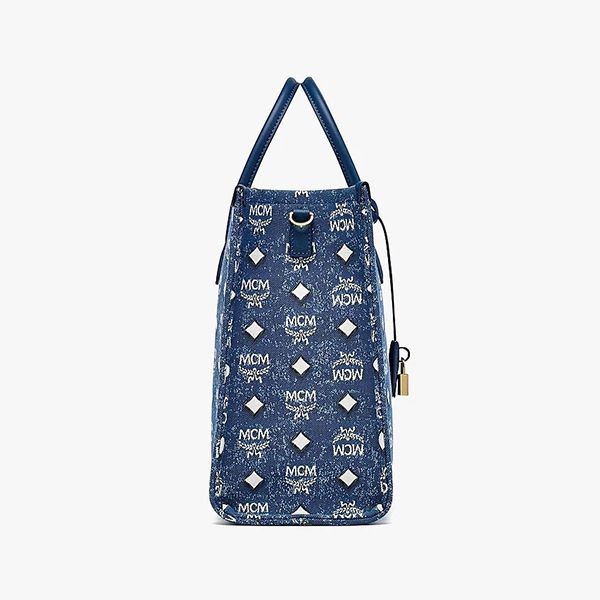 上品高見え□☆MCM☆ヴィンテージデニムジャカードトートバッグ 上品高見え□☆MCM☆ヴィンテージデニムジャカードトートバッグ